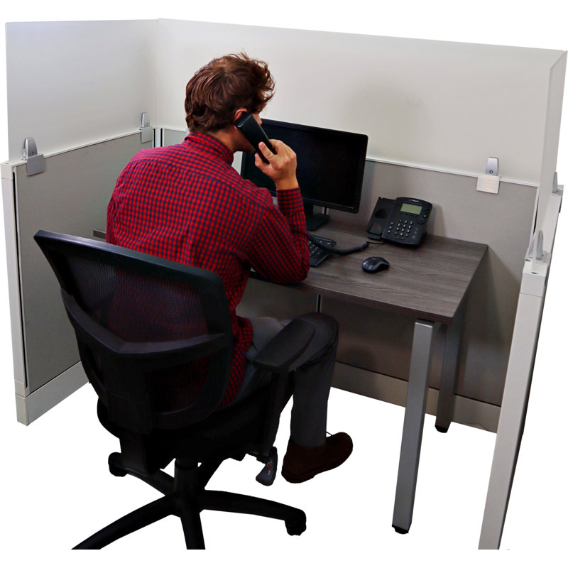 OBEX Acrylic Cubicle Mounted Privacy Panel with Small Brackets | Wayfair