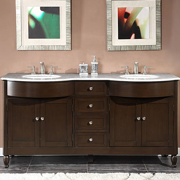 Darby Home Co Davian 95'' Double Bathroom Vanity with Marble Top ...