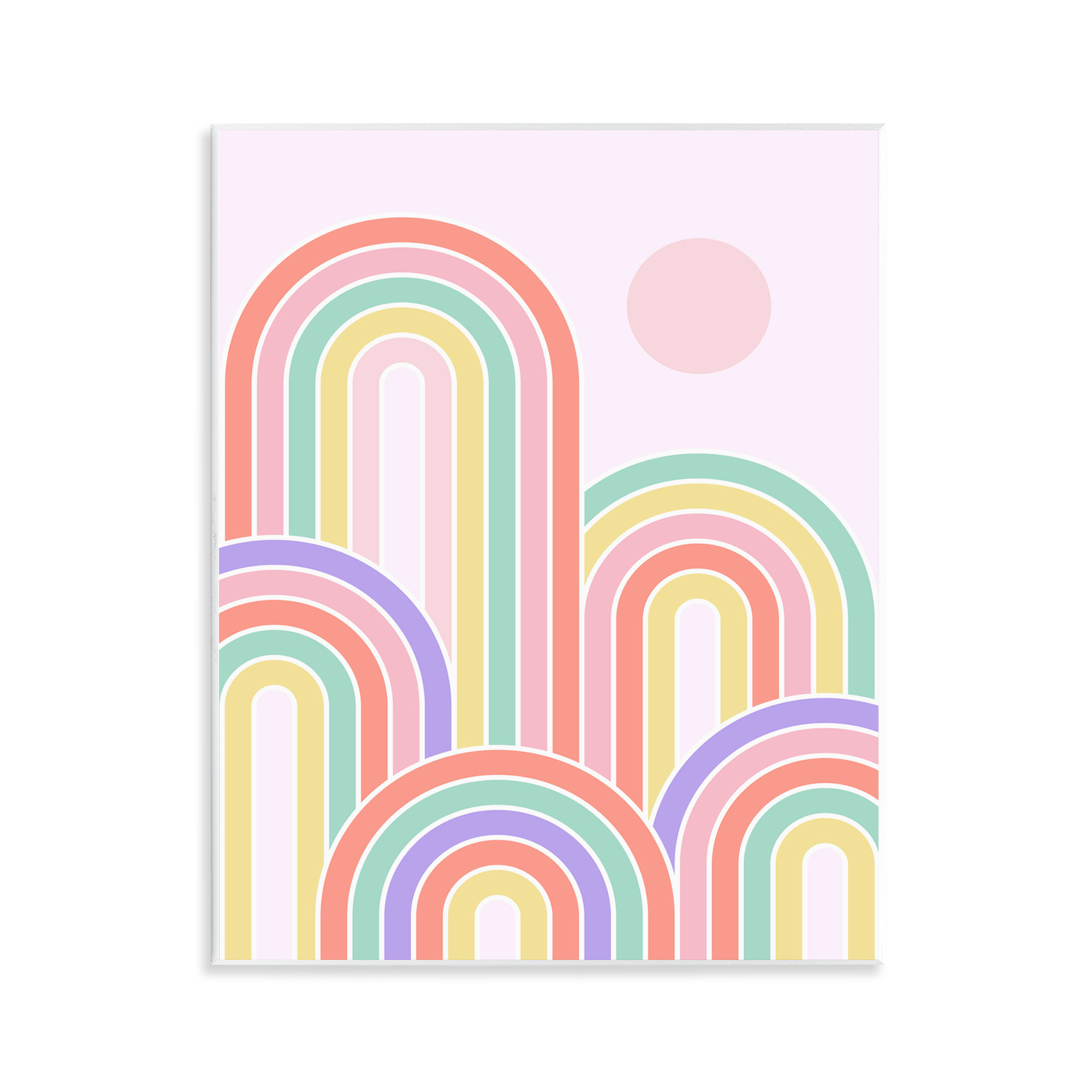 George Oliver Pastel Rainbow Arches Wall Plaque Art by Dominique Vari ...