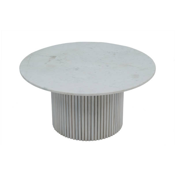 Joss & Main Quinley Marble Pedestal End Table & Reviews | Wayfair