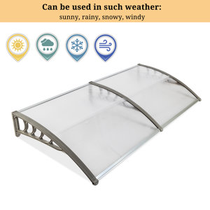 Ktaxon 77'' W x 9.8'' D Polycarbonate Cover Awning & Reviews | Wayfair