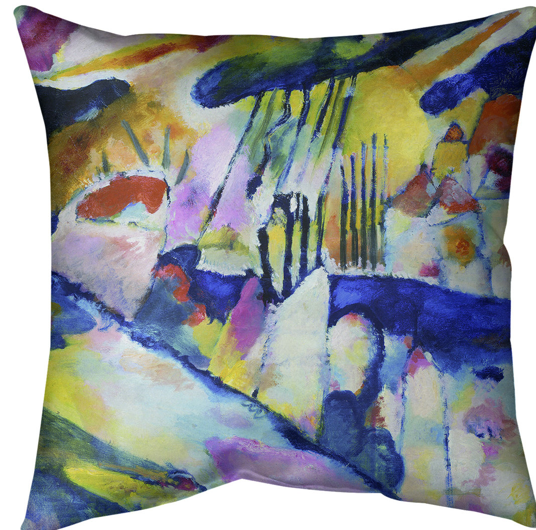 ArtVerse Landscape with Rain Euro Pillow | Wayfair