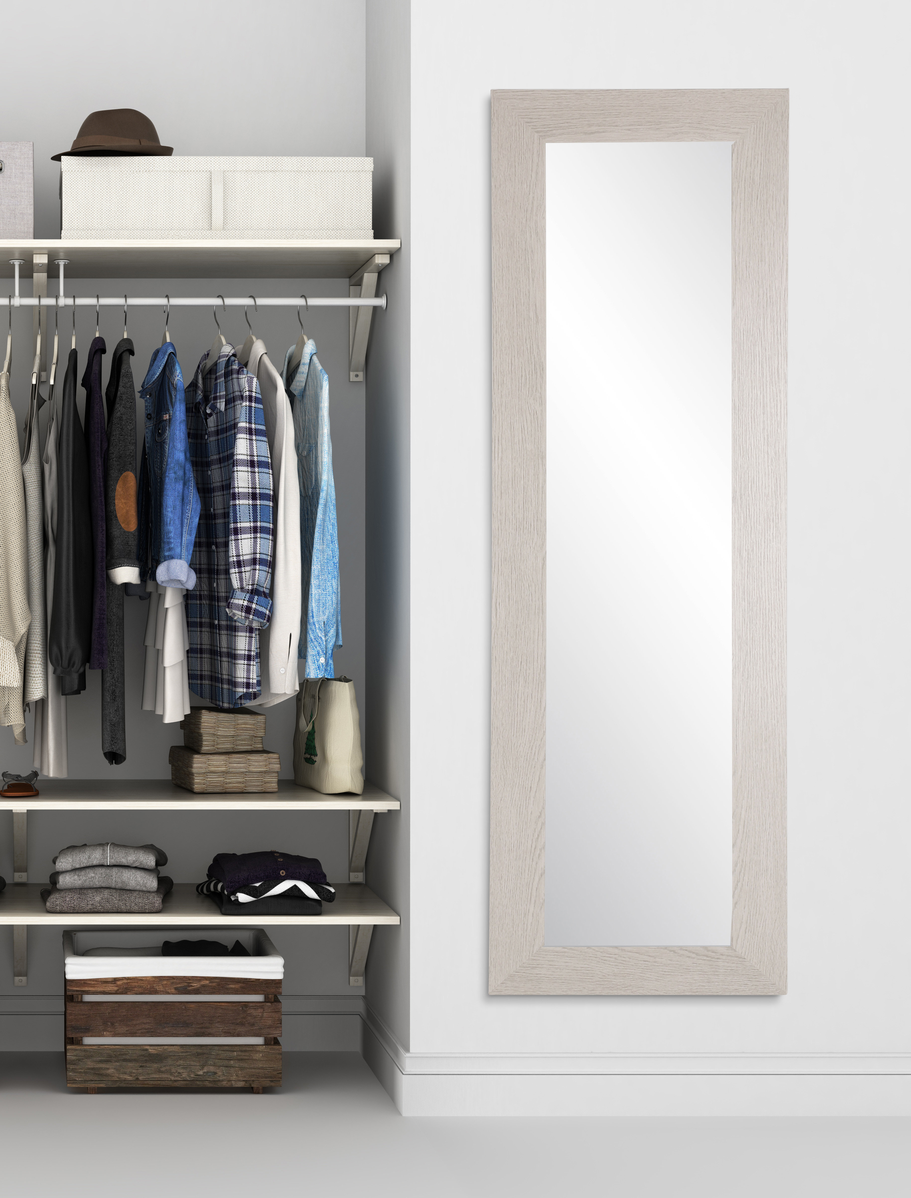 Highland Dunes Blum Wood Grain Full Length Mirror - Wayfair Canada