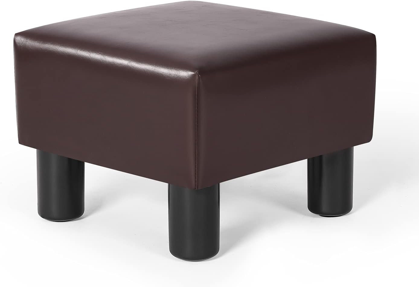 Latitude Run® Faux Leather Foot Rest Footstool, Modern Square Footrest ...
