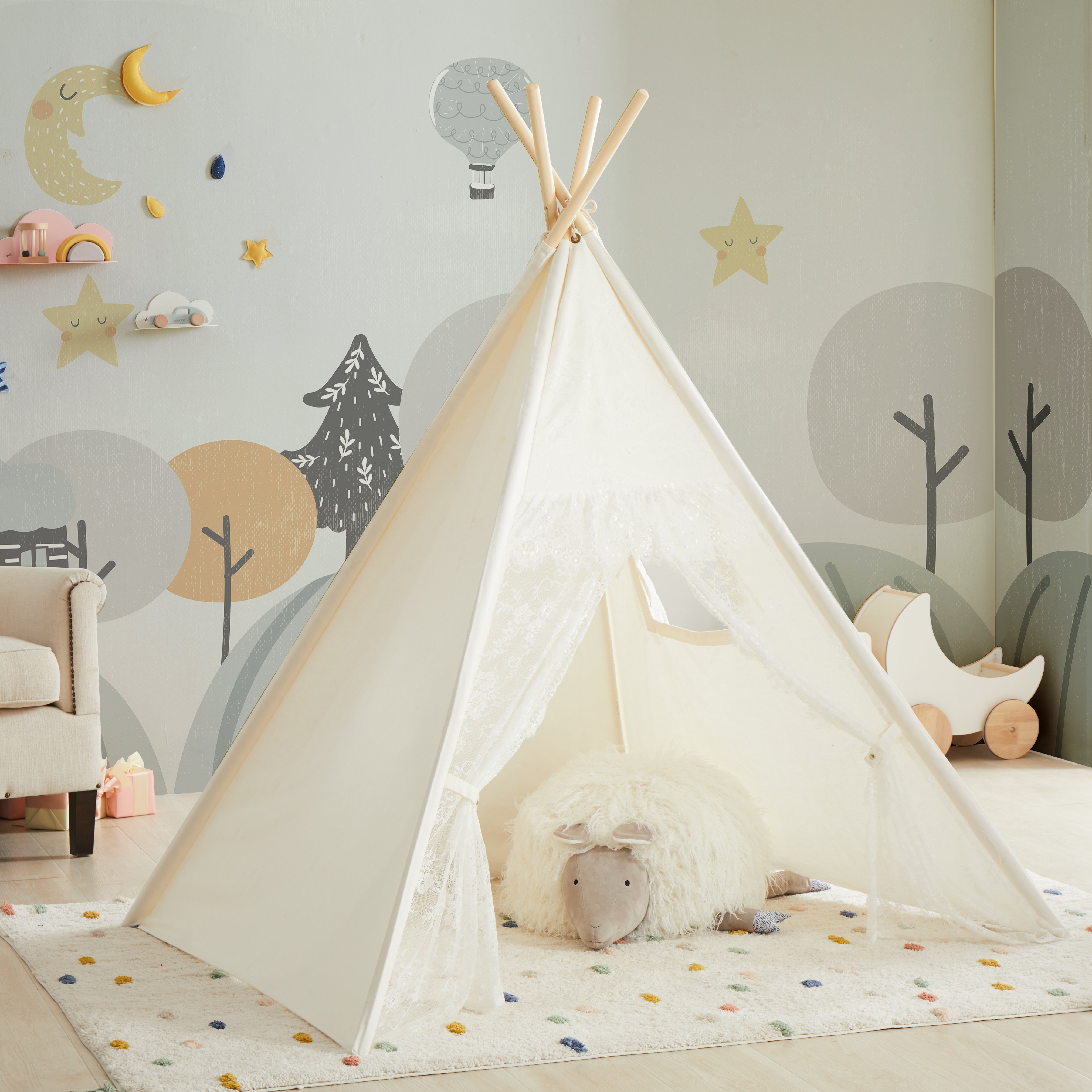 Asweets Indoor Fabric Triangular Play Tent & Reviews - Wayfair Canada