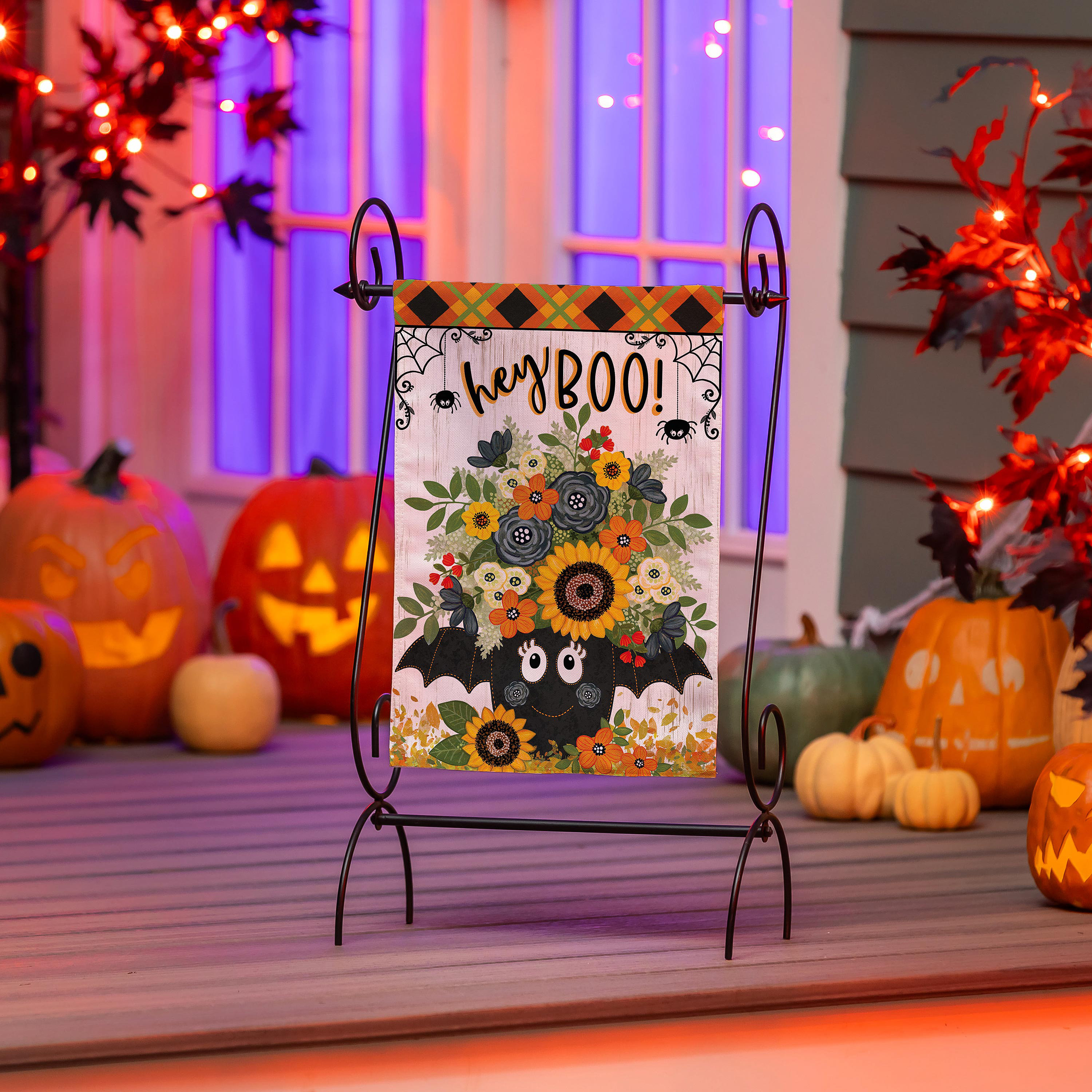 August Grove® Hey Boo Moire Garden Flag | Wayfair