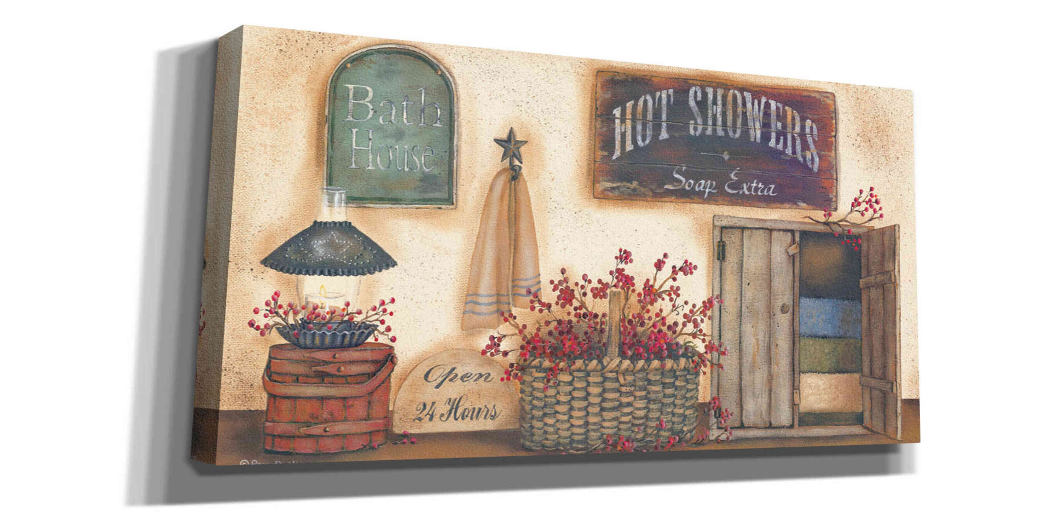 Rosalind Wheeler Bath House by Pam Britton - Wrapped Canvas Painting ...