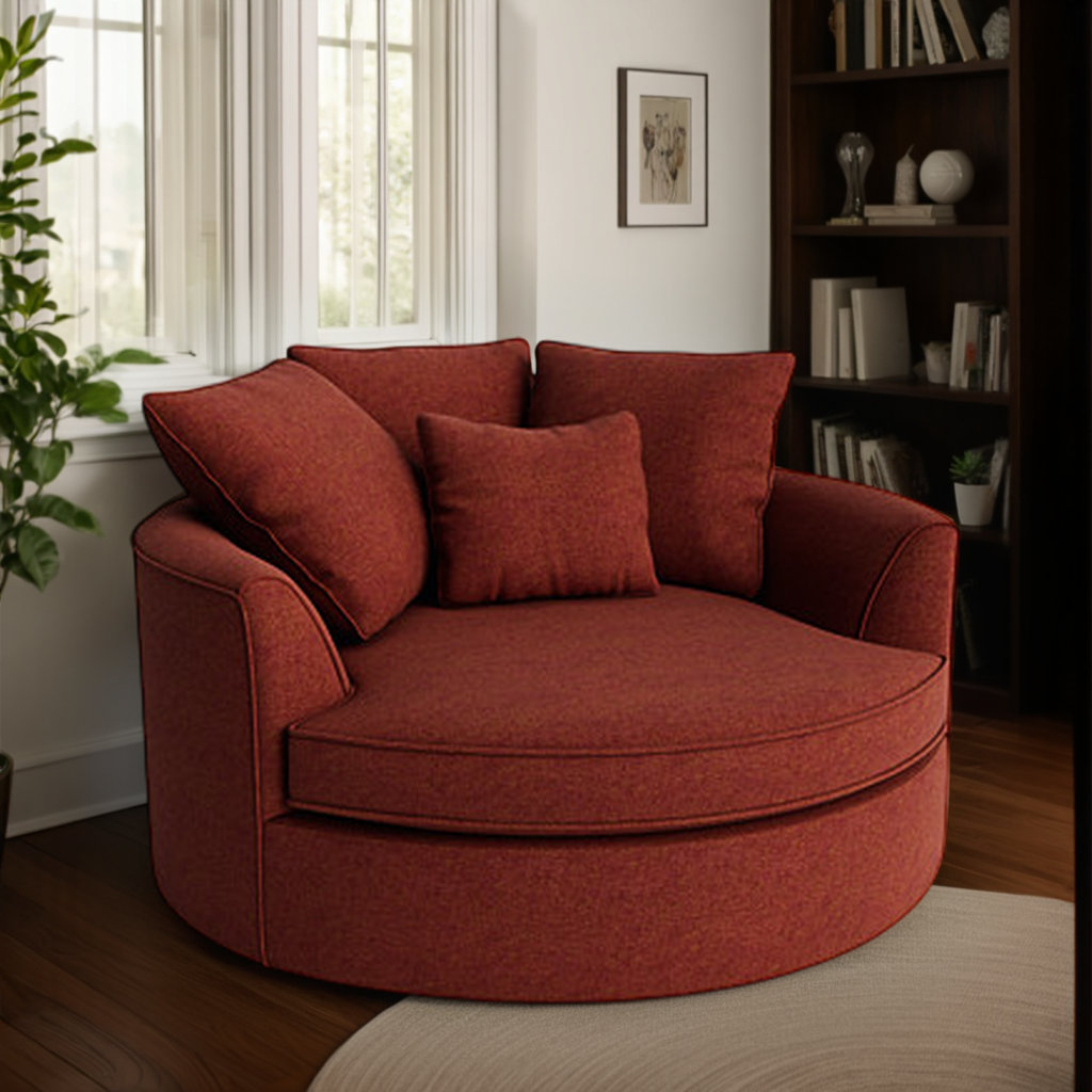 Wade Logan Ashonte Anjuan 61" Wide Polyester Barrel Chair & Reviews ...