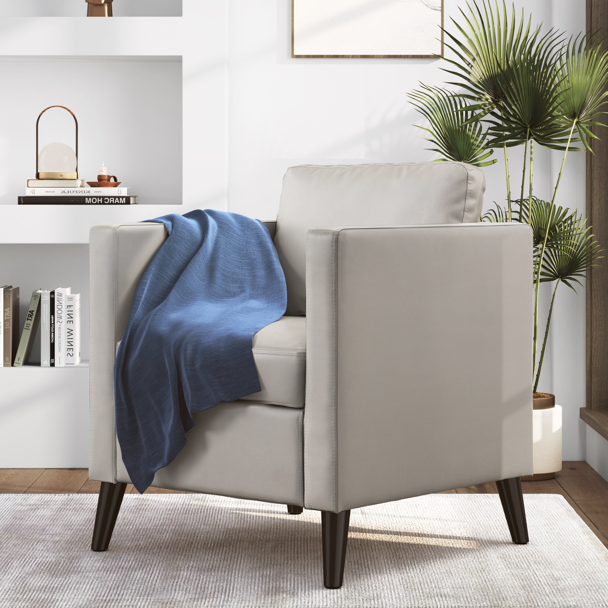 Ebern Designs Isamarie Vegan Leather Armchair - Wayfair Canada