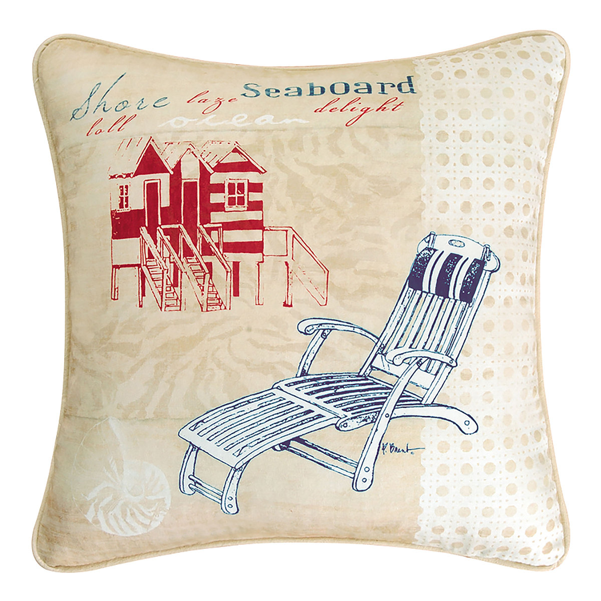 C&F Home Cabana Beach Seaboard High Definition Pillow | Wayfair