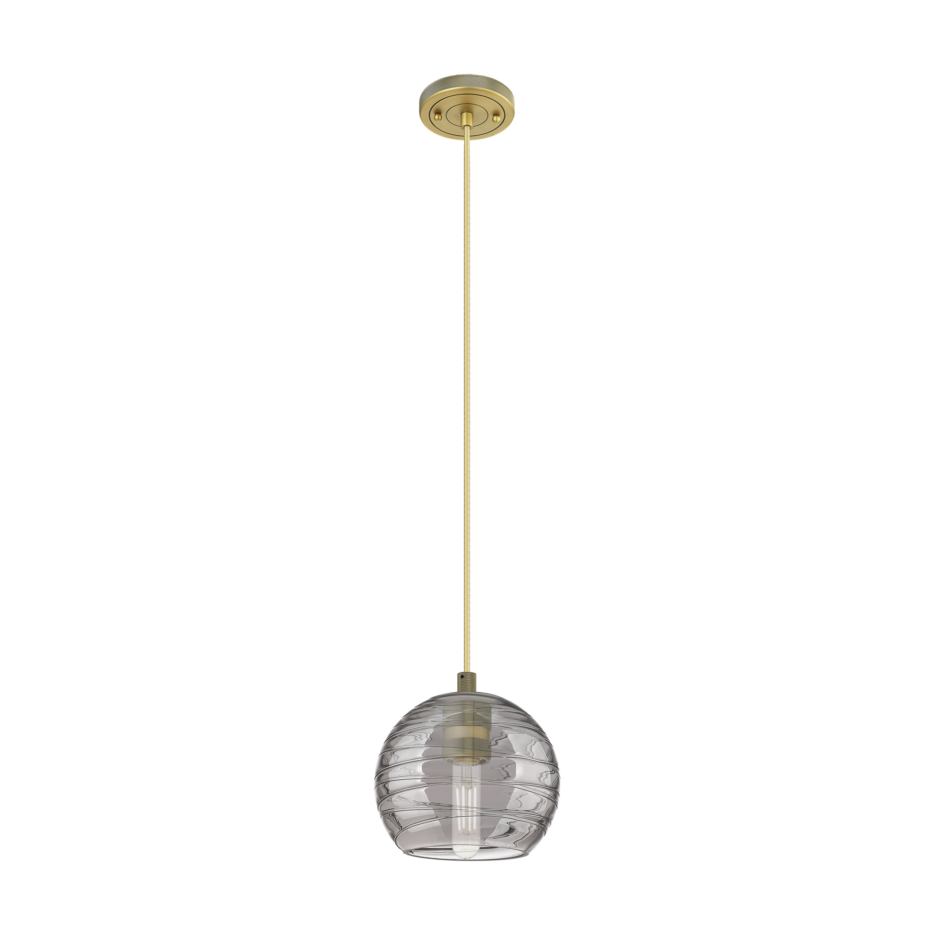 Mercer41 Kehlani - 1 Light Athens Deco Swirl Cord Hung Pendant | Wayfair