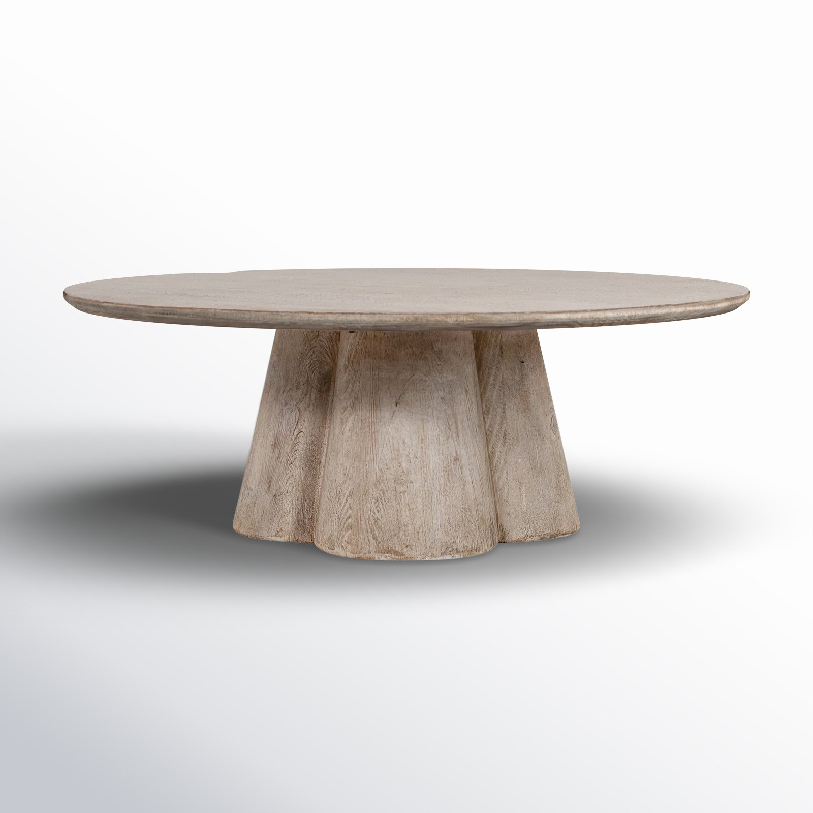 Joss & Main Malakoff 42" Round Reclaimed Pine Modern Coffee Table with ...