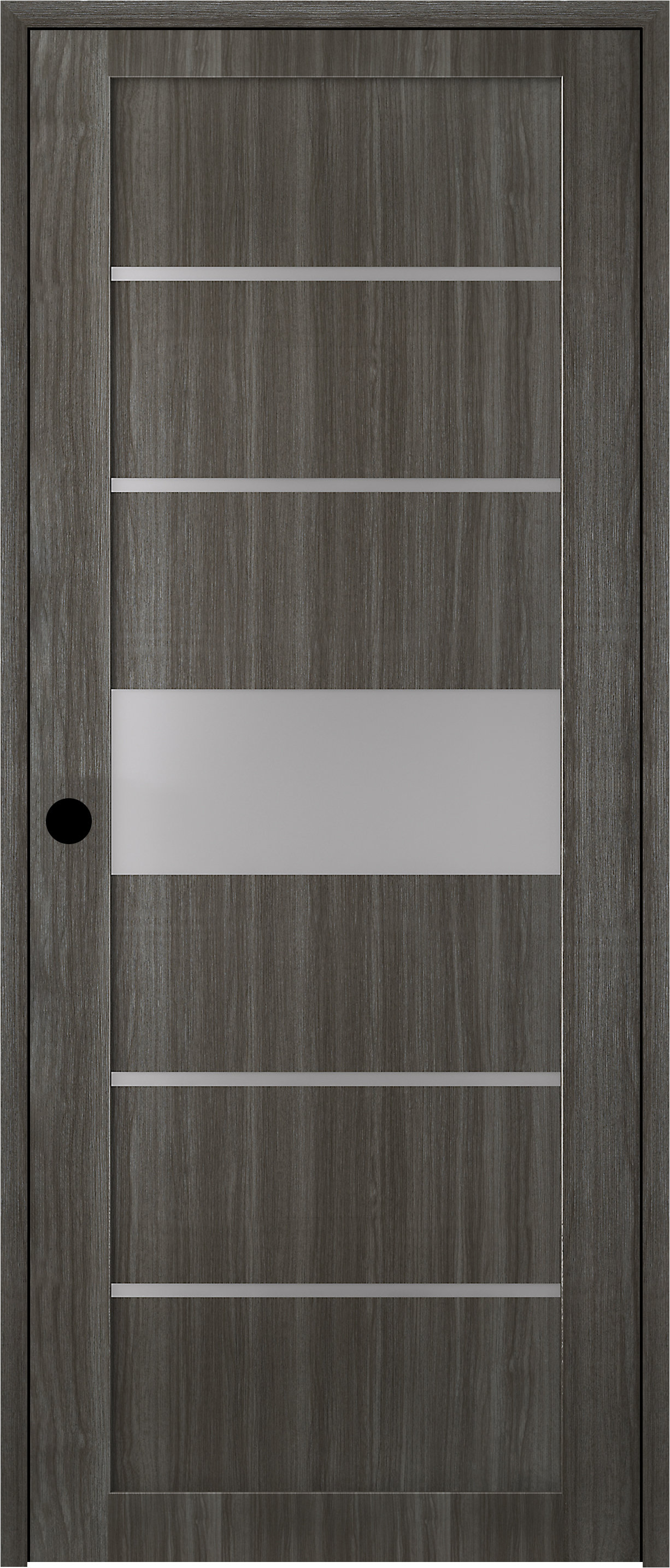 Belldinni Porte standard préfinie en bois manufacturé massif et verre ...