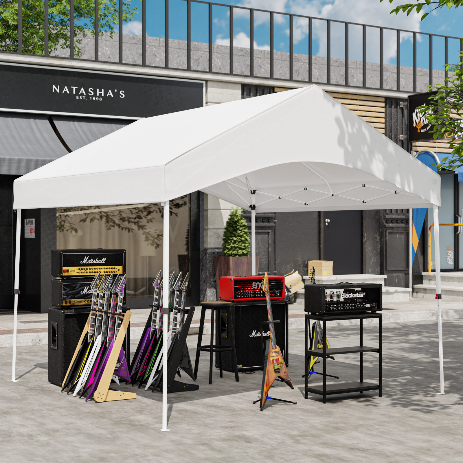 EAGLE PEAK 10 Ft. W x 10 Ft. D Pop-Up Commercial Canopy with Gable Roof | Wayfair