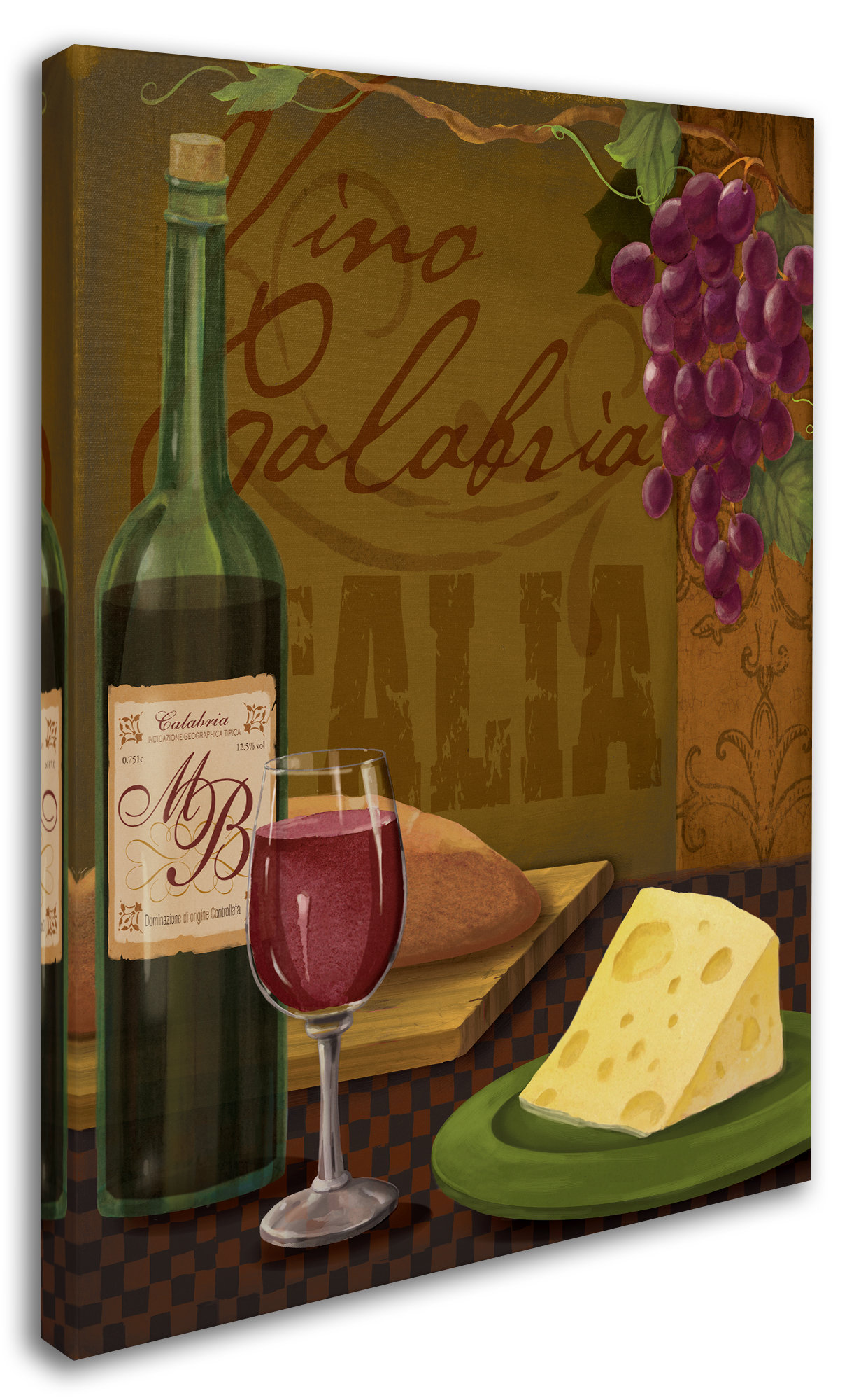 Zoomie Kids Asadulla 'Vino Calabria' Graphic Art Print on Wrapped ...