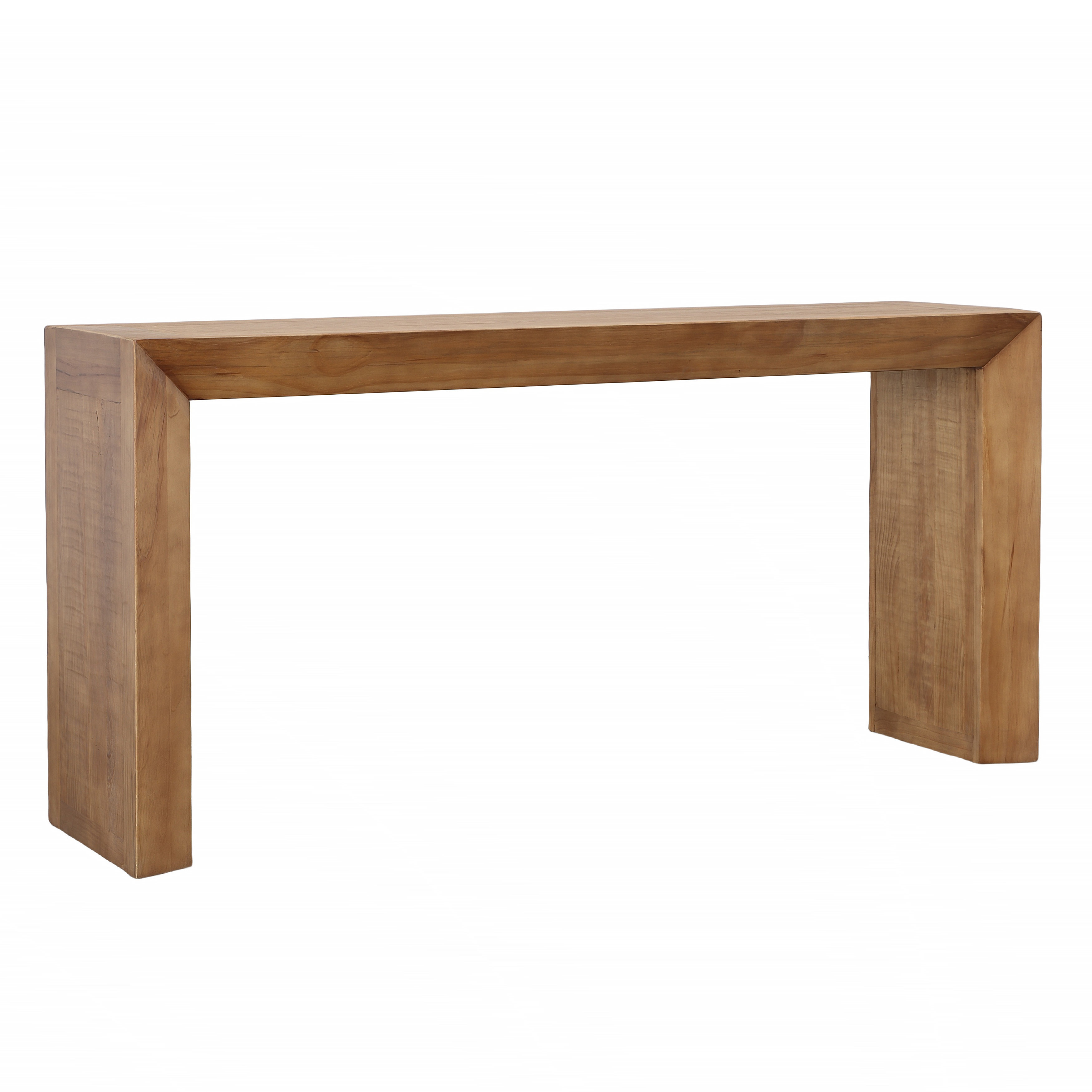 Dovetail Furniture Sonya 65" Wide Solid Reclaimed Pine Console Table ...