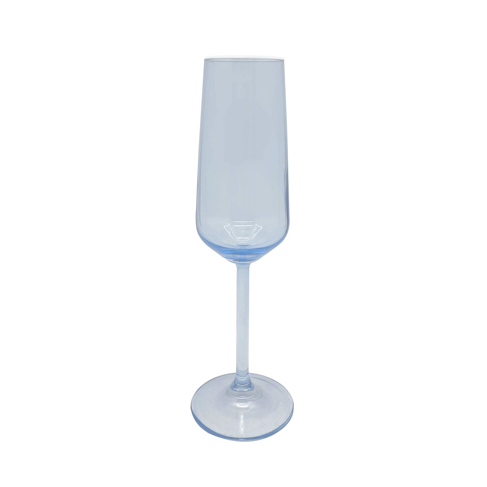 Mariposa Fine Line with White Rim Champagne Flute Glass Set of 4 | Perigold