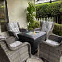 Sunbeam Pyramid Steel Propane/Natural Gas Fire Pit Table & Reviews ...