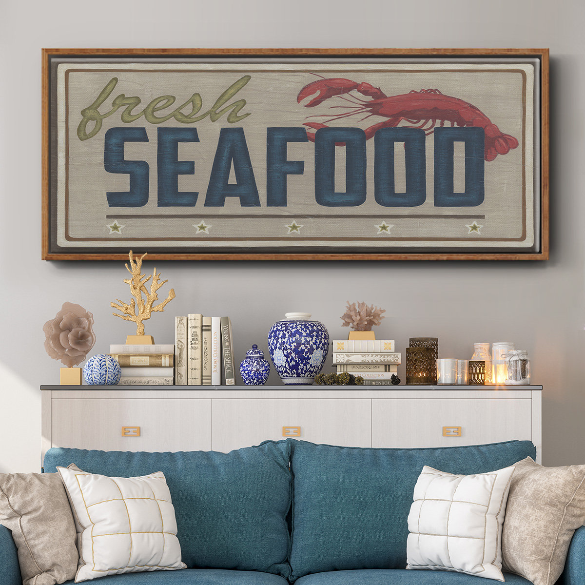 Wexford Home Shoreline Signs I- Framed Canvas | Wayfair