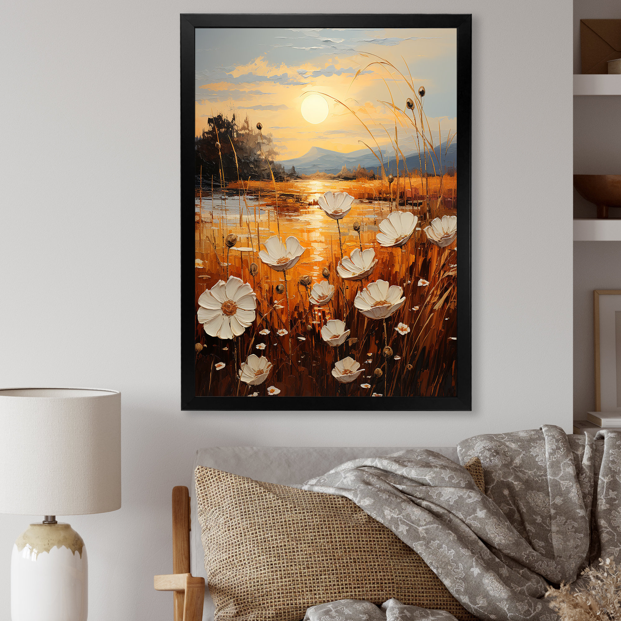 Winston Porter Serene Sunner Flowers Field On Canvas Print - Wayfair Canada