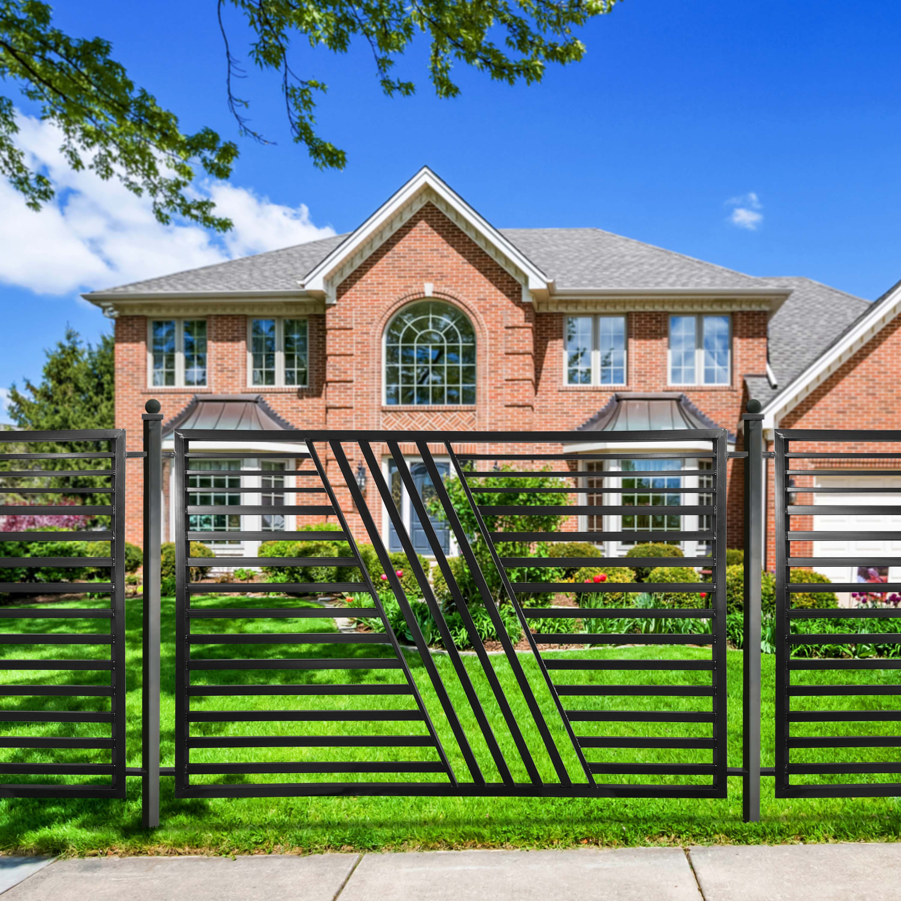 ALEKO Security Fencing Kit | 1-Panel Galvanized Steel Fence Kit ...