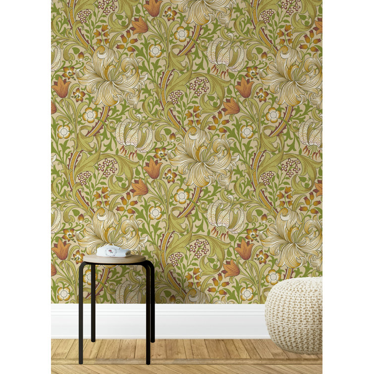 Lark Manor William Morris Golden Lily Wallpaper Bryelle Peel & Stick ...