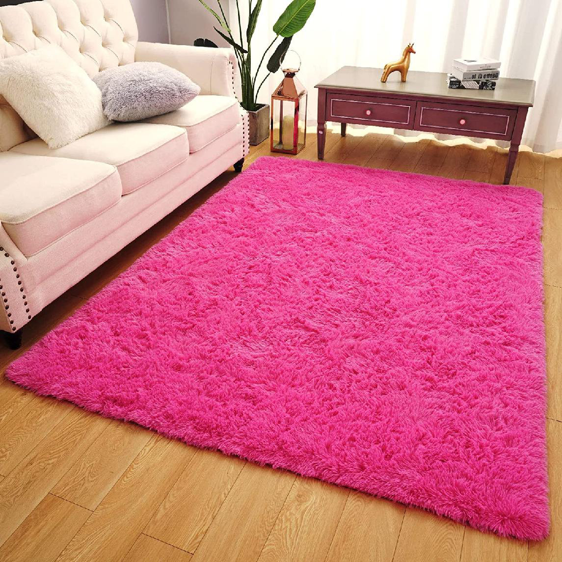 Mercer41 J'Quan Solid Color Machine Woven Rectangle 4' x 5'3" Polyester ...