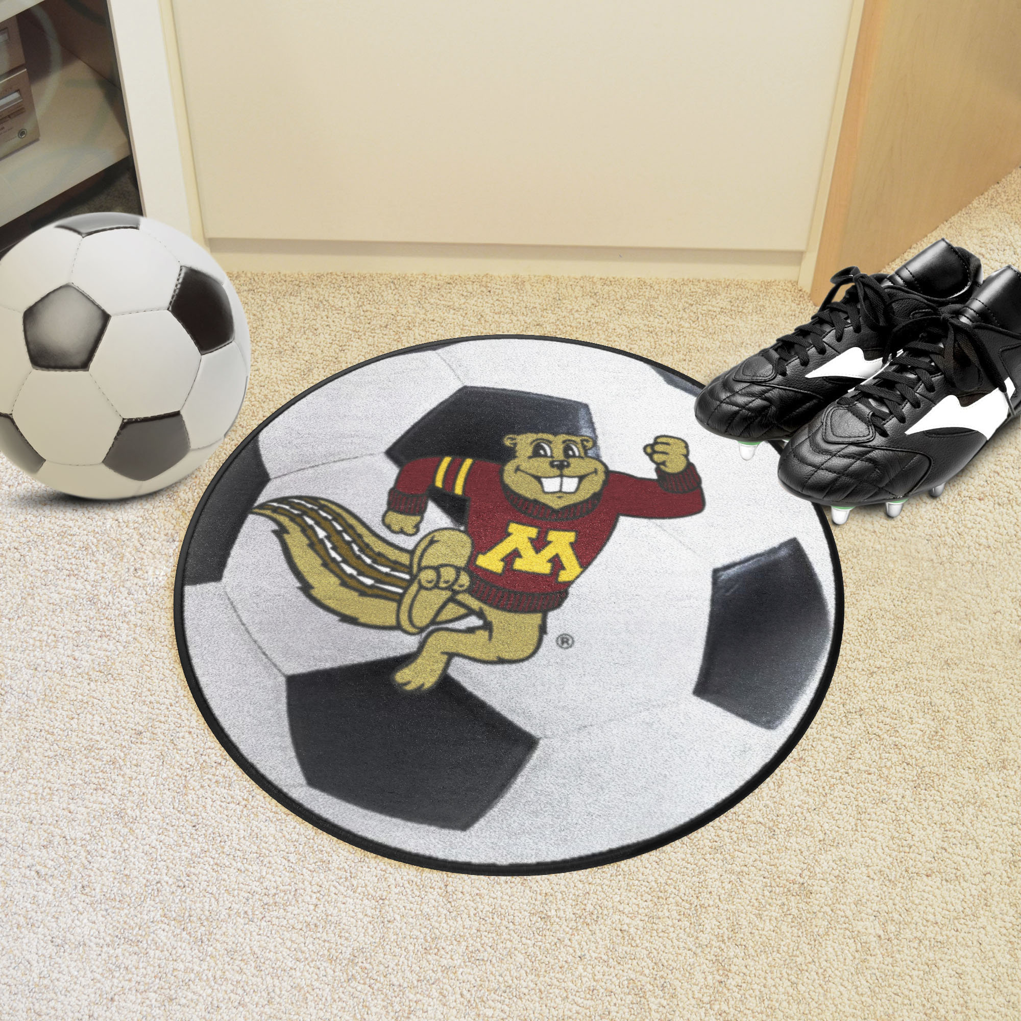 FANMATS Minnesota Golden Gophers Soccer Ball 27" x 27" Non-Slip Indoor ...