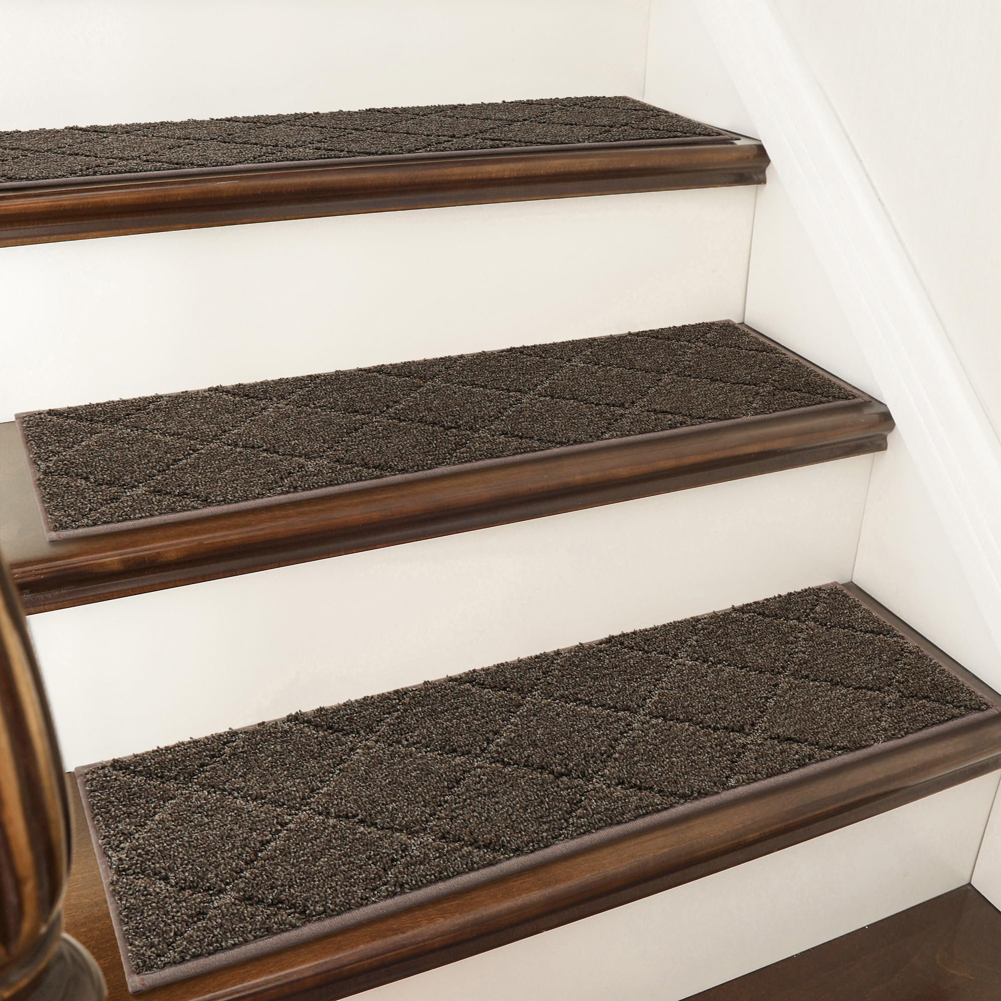 Hokku Designs Edging Stair Treads Non-Slip Carpet Mat 28Inx9in Indoor ...