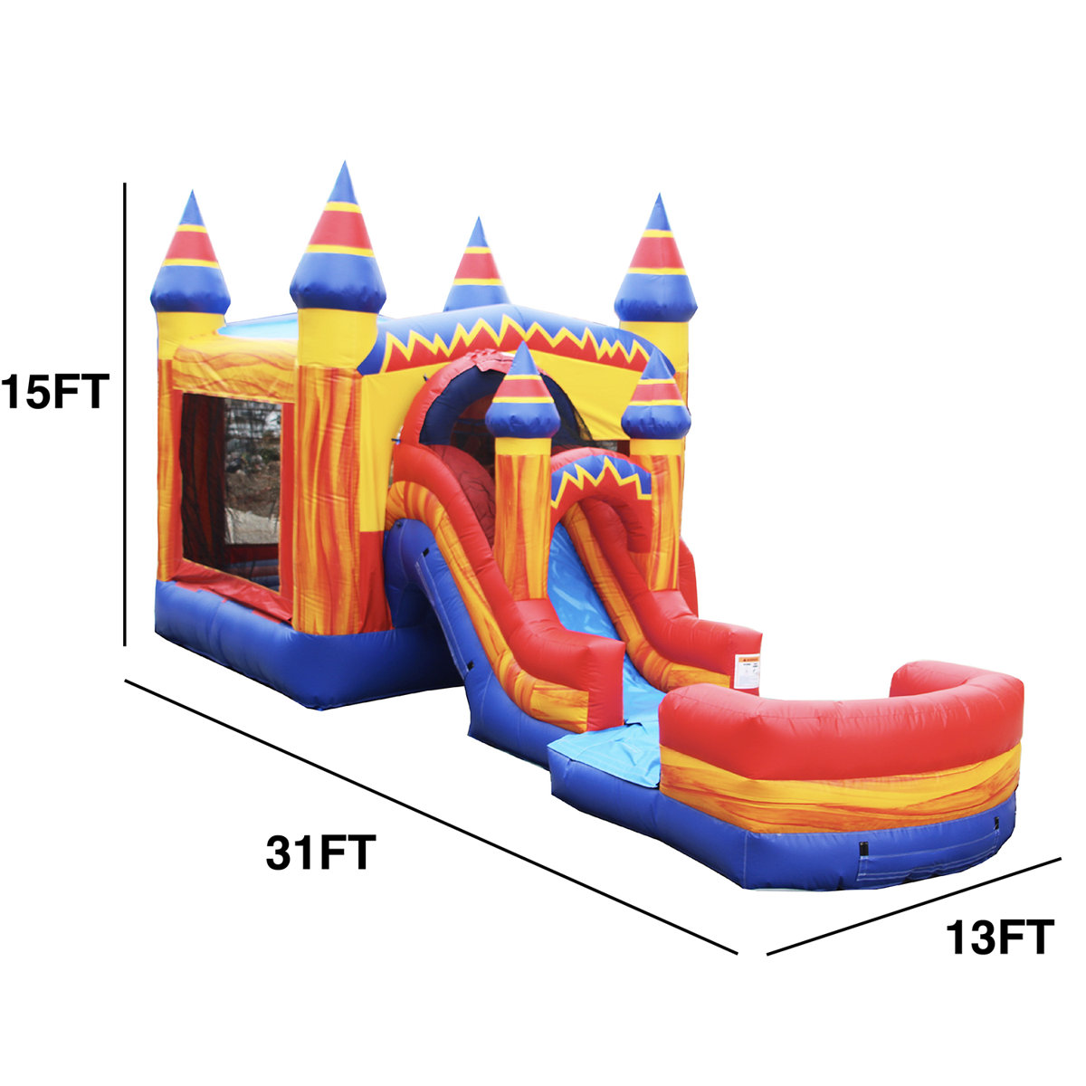 JumpOrange Superhero Commercial Grade Bounce House Water Slide for Kids ...