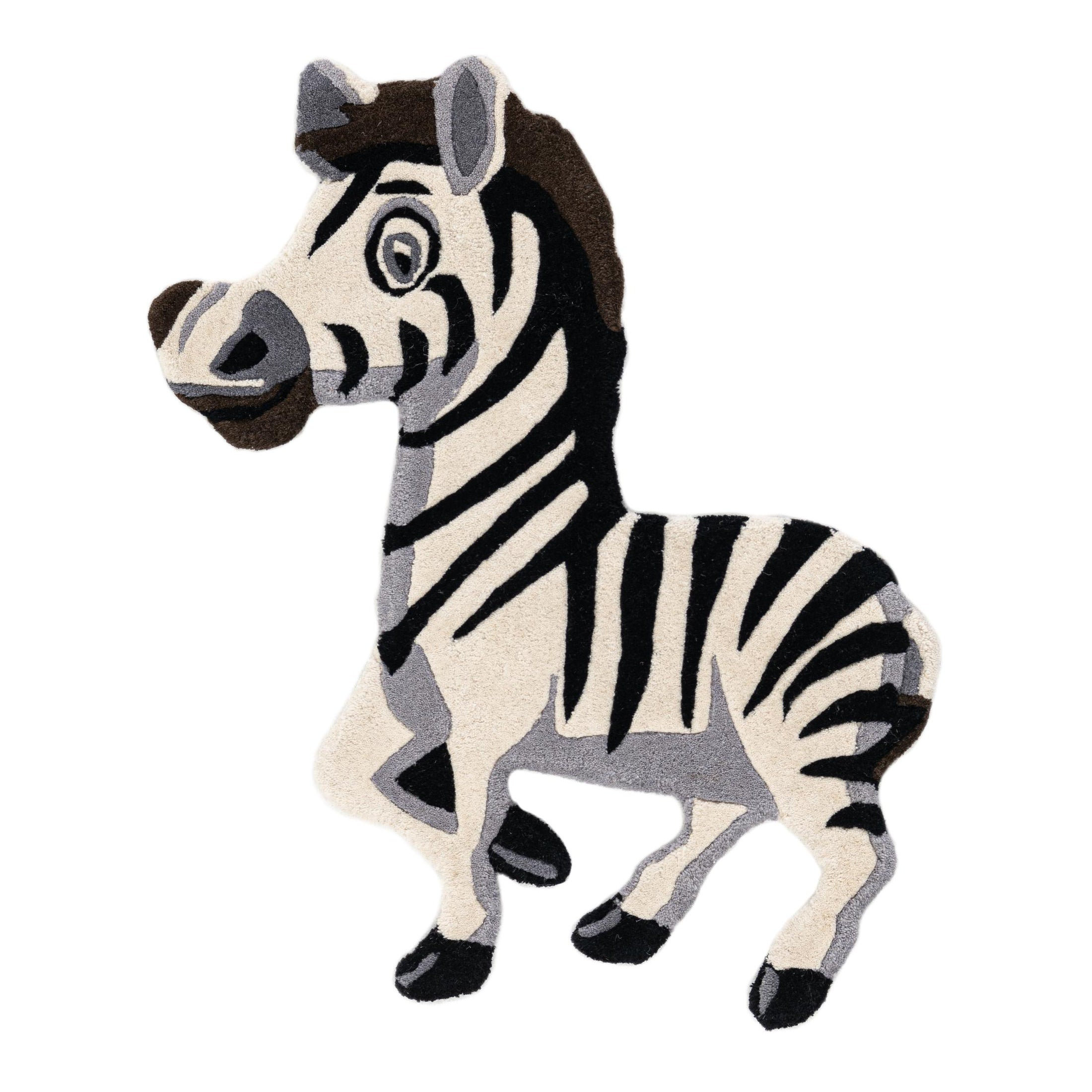 Unique Loom Freeform Zebra Playtime Kids Wool Rug | Wayfair