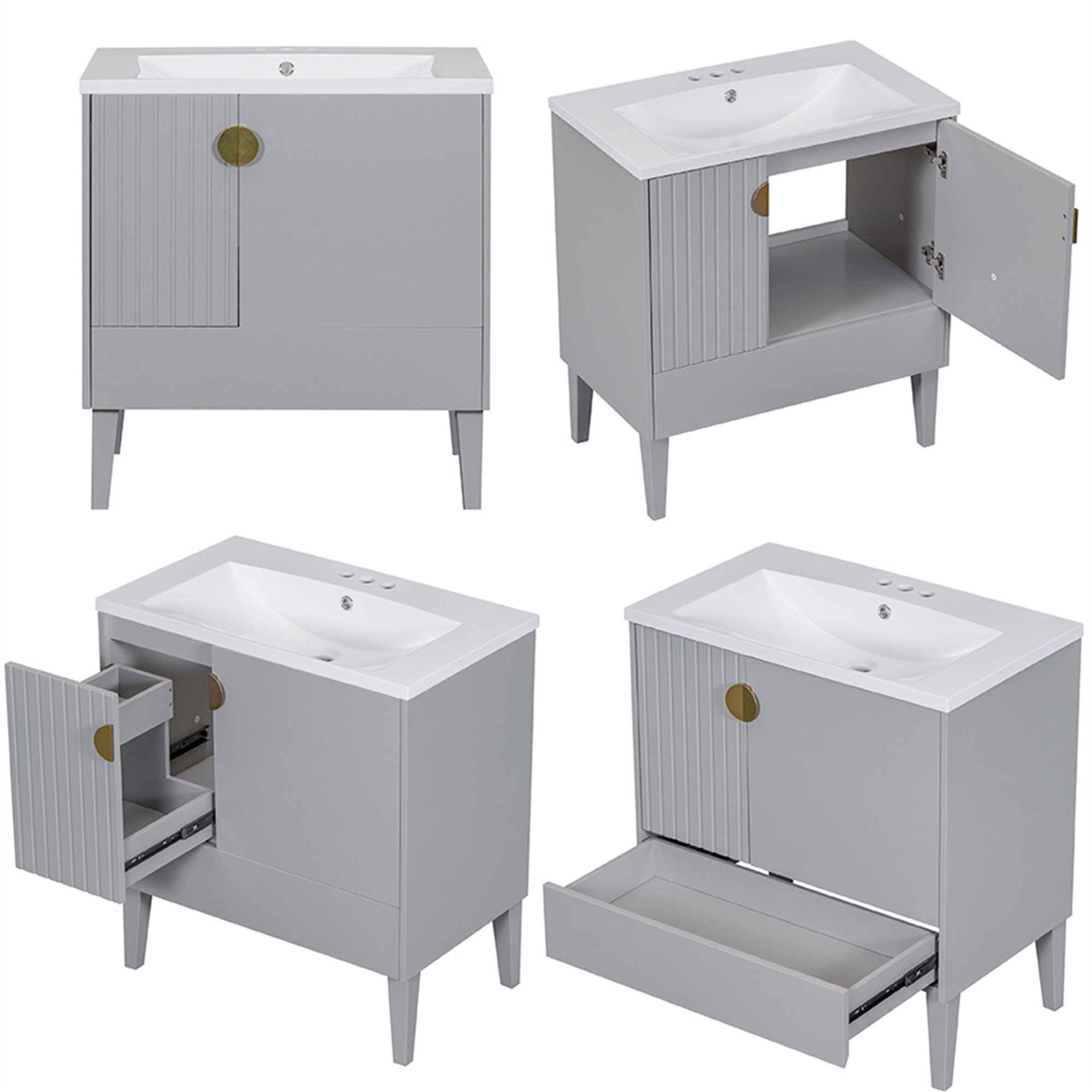 Mercer41 Shanila 30'' Single Bathroom Vanity with Top | Wayfair