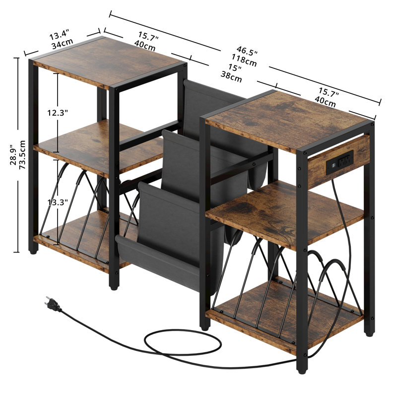17 Stories Turntable Stand With Charging Station & Usb Ports & Reviews ...