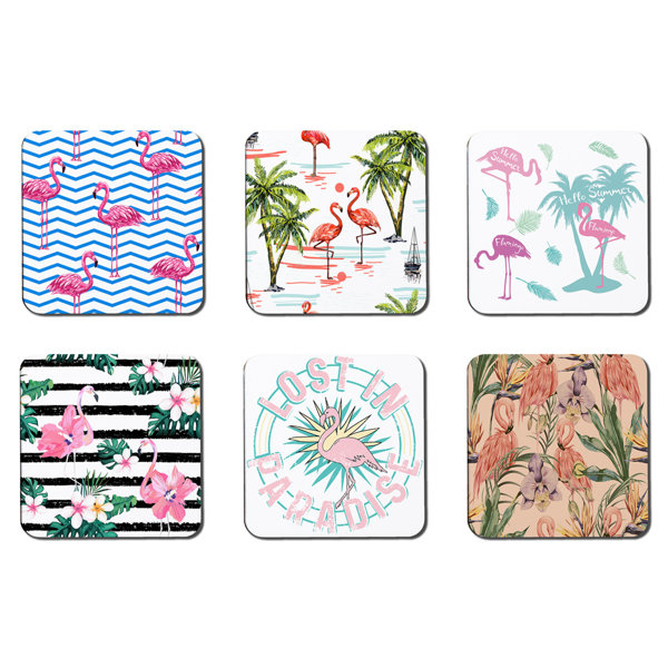 Bay Isle Home Square 6 Piece Coaster Set | Wayfair.co.uk