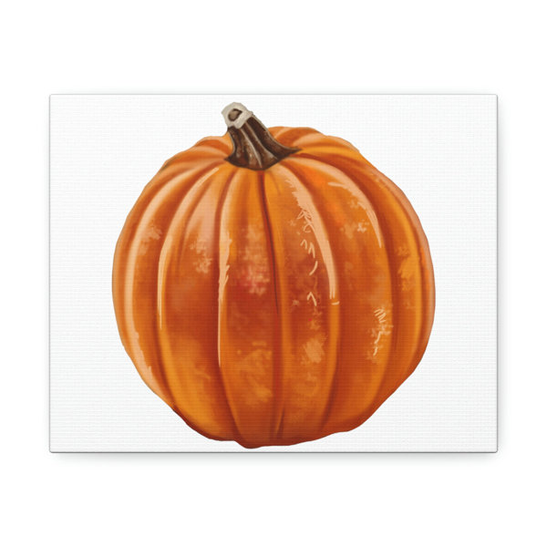 Gracie Oaks Pumpkin - Rectangle Illustration on Canvas | Wayfair