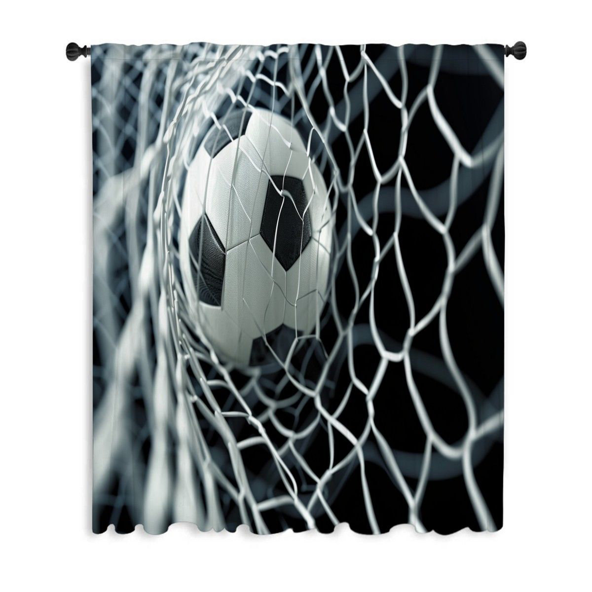 Latitude Run® Soccer Window Curtains, Sports Blockout & Sheer Curtains ...