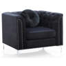 Everly Quinn Koreem 38.09'' Wide Tufted Velvet Chesterfield Chair ...