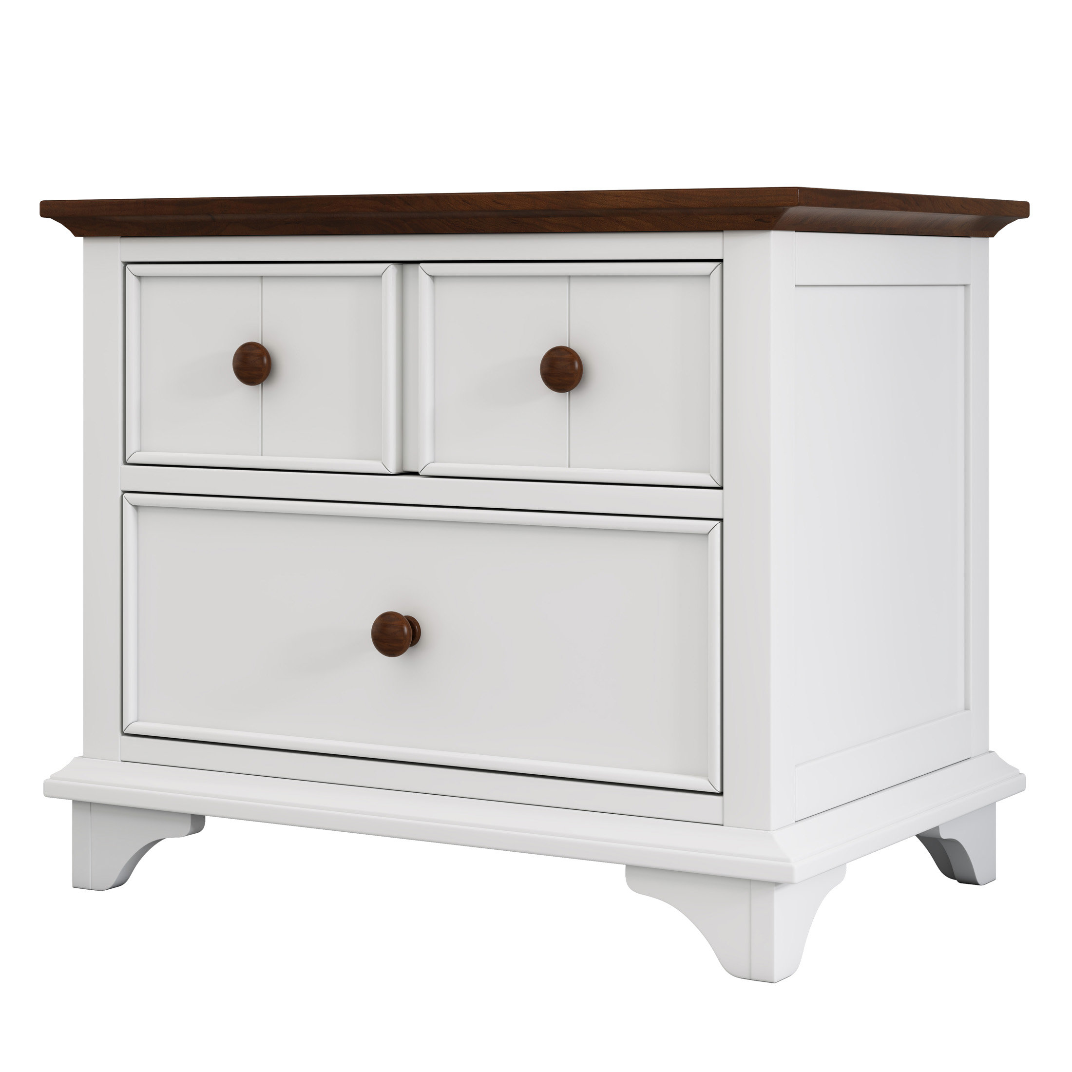 Astoria Grand Wooden Captain Two-Drawer Nightstand Kids Night Stand End ...