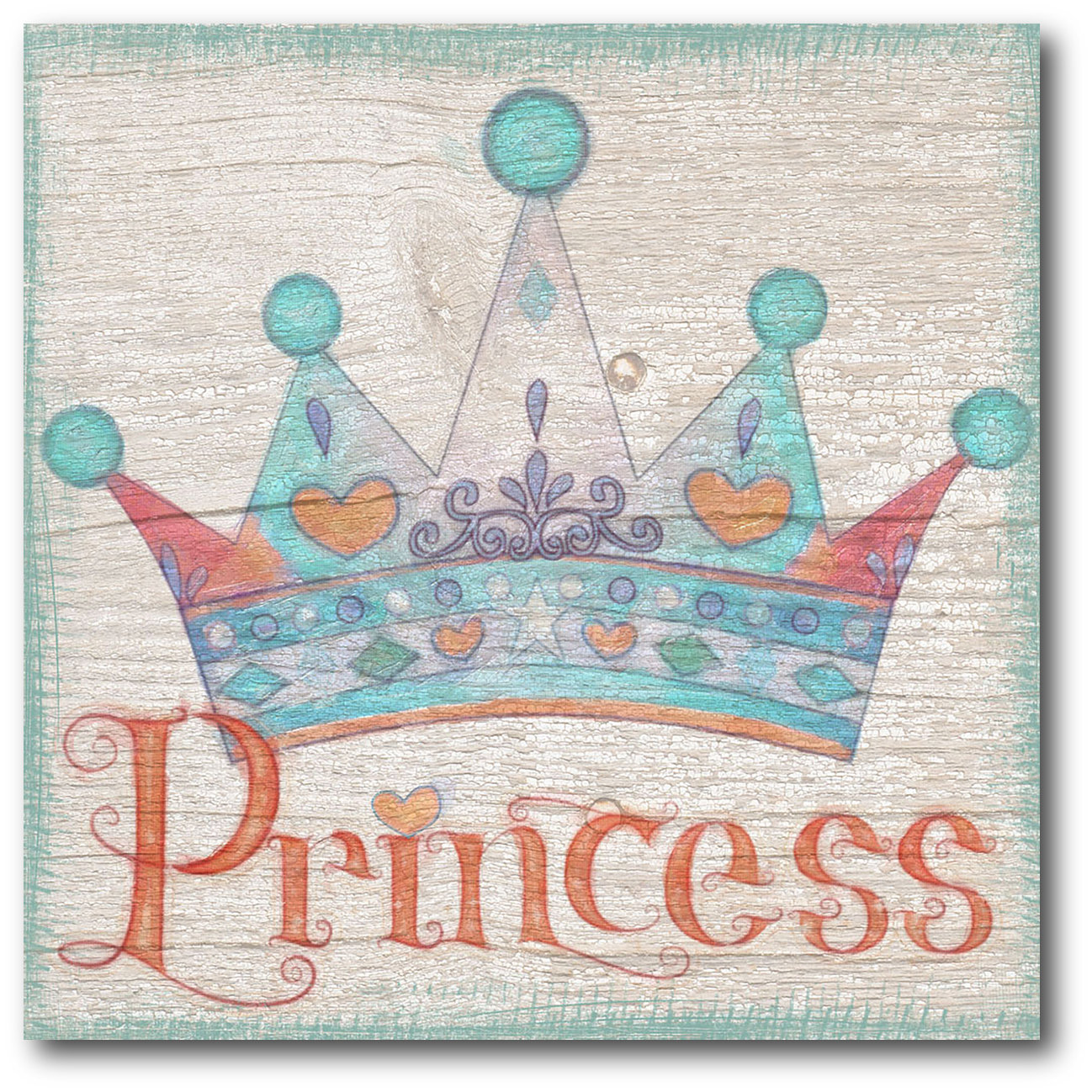 Harriet Bee Princess Crown 30"X30" Gallery-Wrapped Canvas Wall Art ...