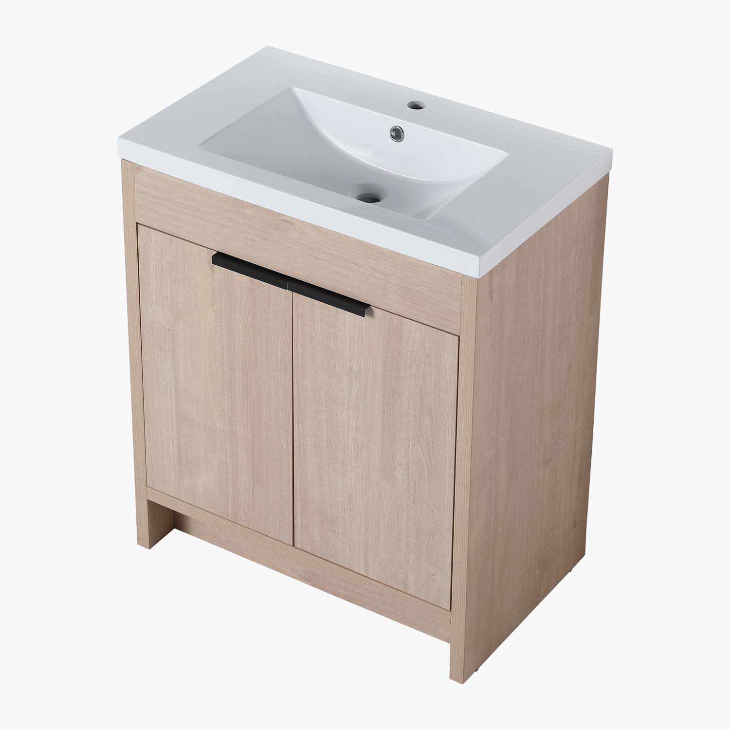 Ebern Designs Meuble-lavabo simple 30 po avec plateau en résine Alyssa ...