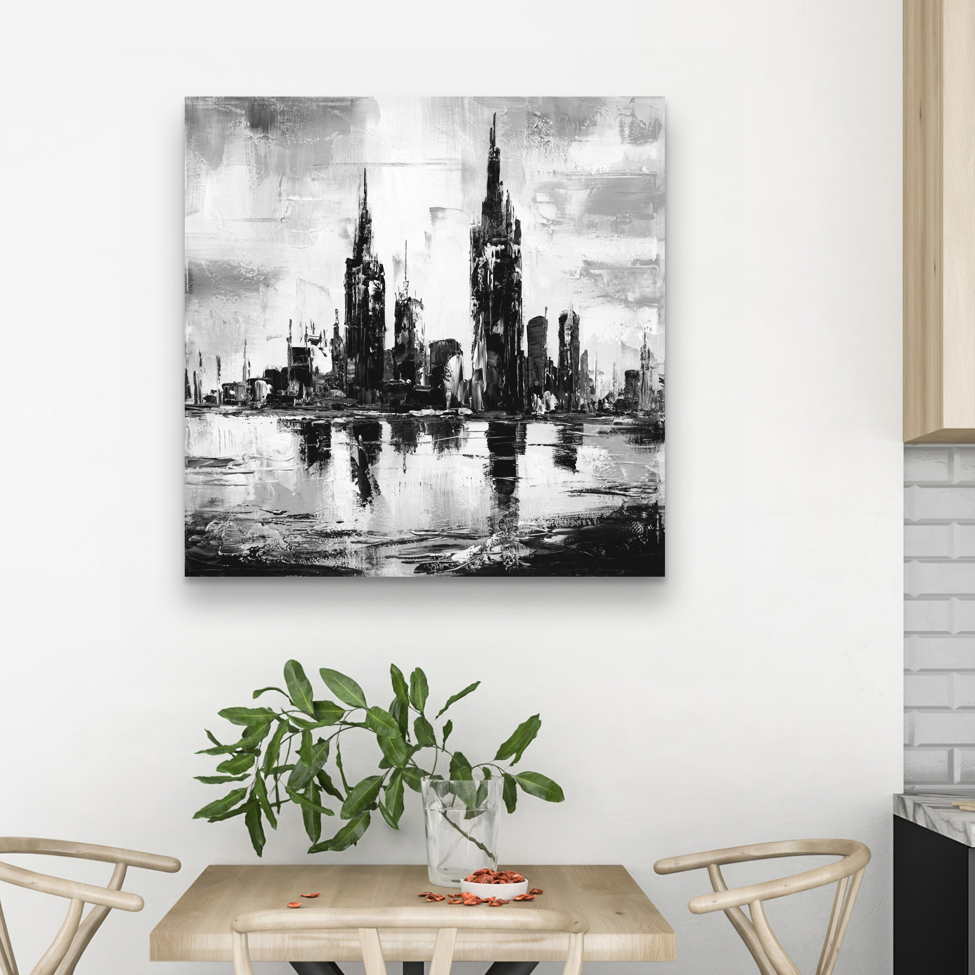 Begin Edition International Inc. Mono urban cityscape - 32"x32" art on ...