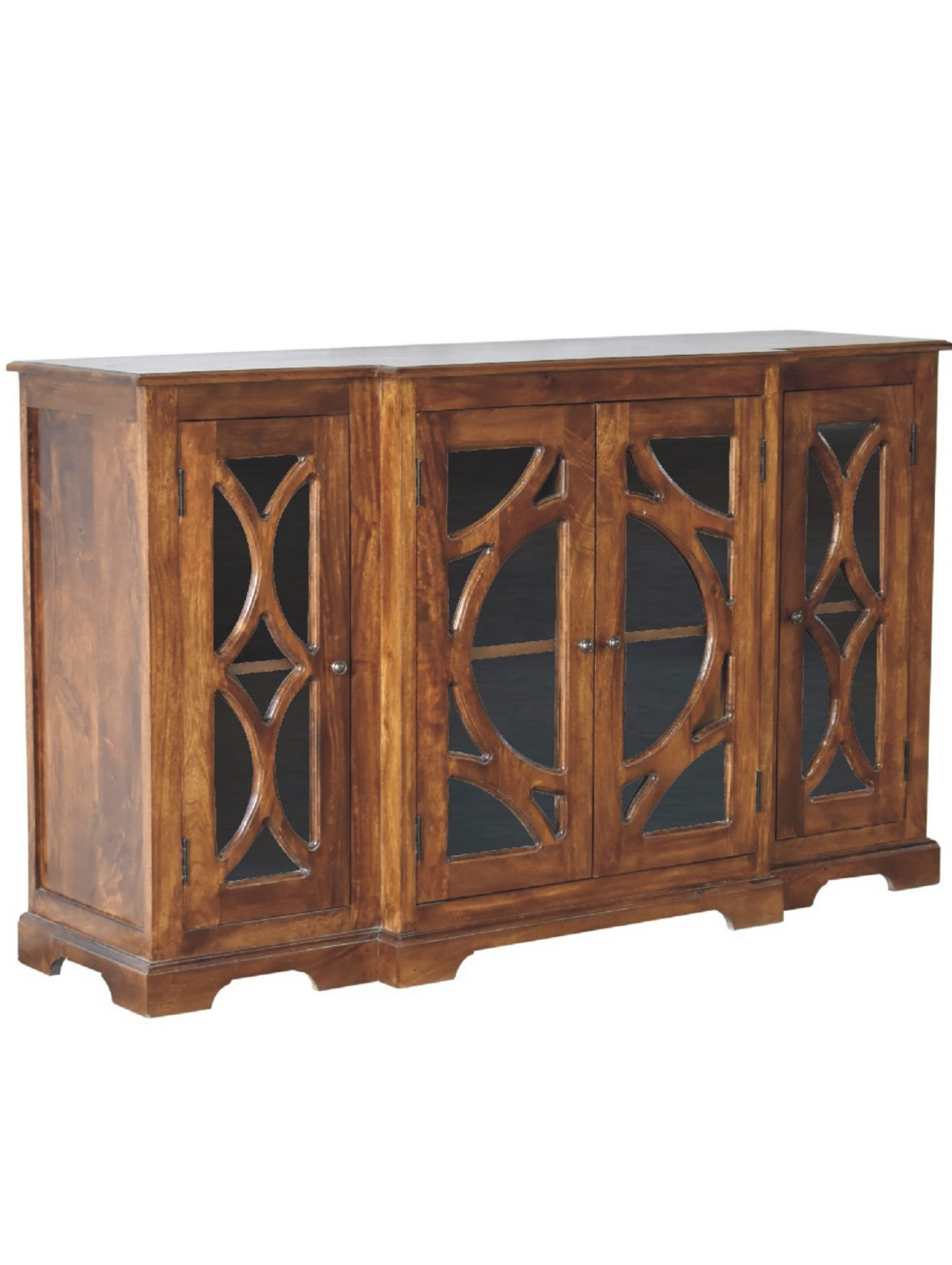 Winston Porter Chestnut Sideboard Hand Carved Glazed Doors | Wayfair