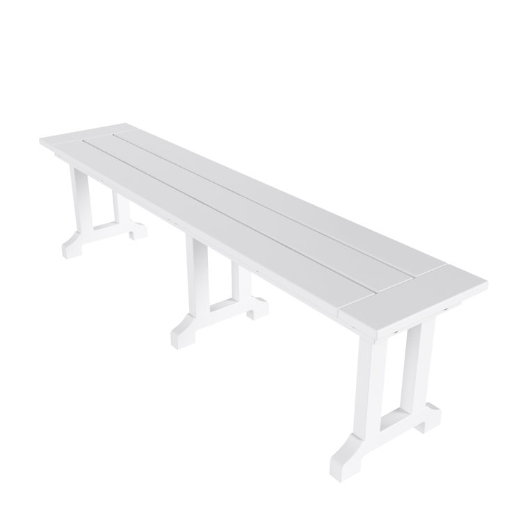 Lark Manor Outdoor All-Weather HDPE Dining Bench & Reviews | Wayfair