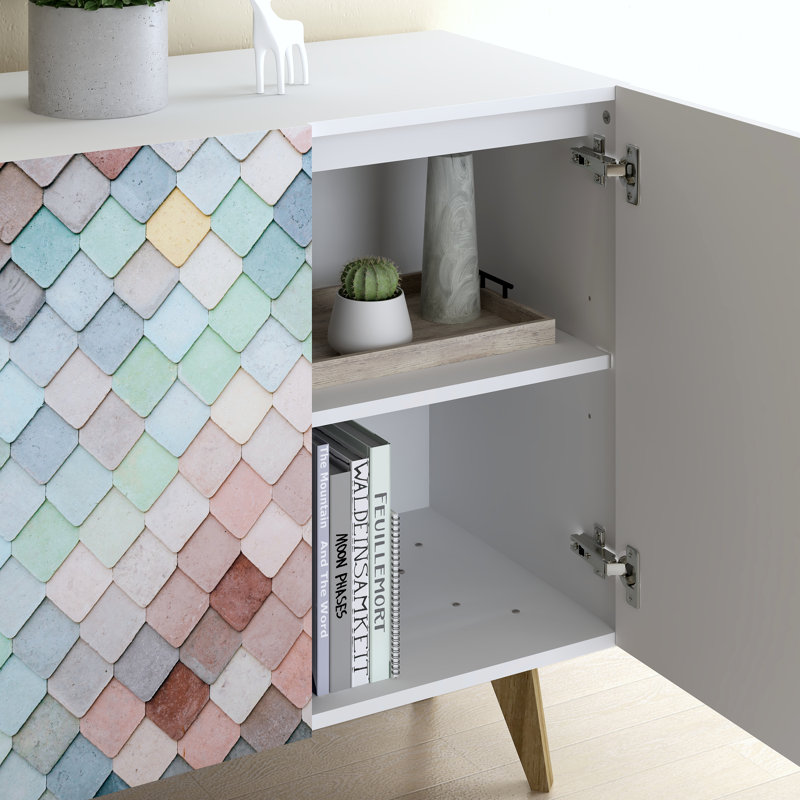 Wade Logan® Bostyn Art 2 Door Accent Cabinet & Reviews | Wayfair