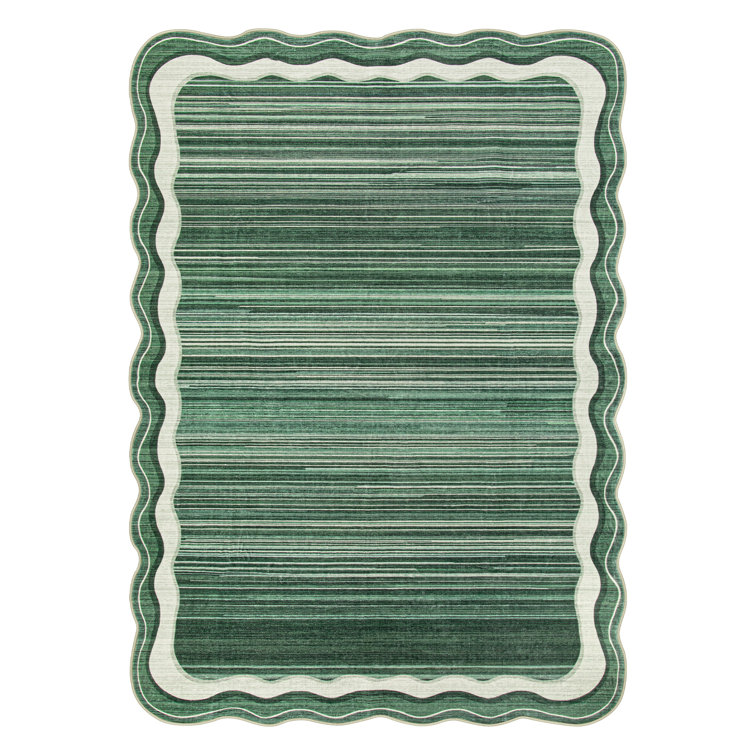 wave border rug