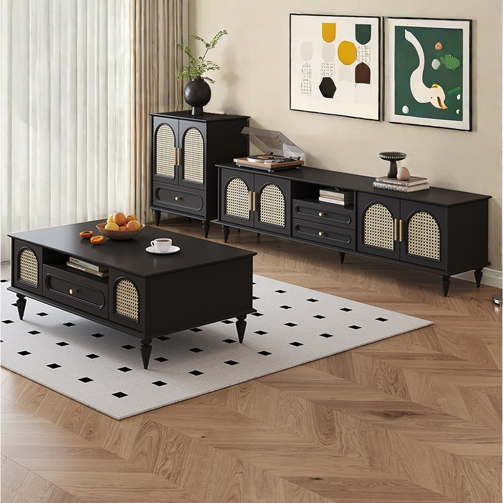 moonlight design American retro TV stand coffee table combination ...