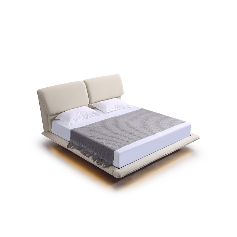 Hokku Designs Malki Velvet Infinity Floating Platform Bed | Wayfair