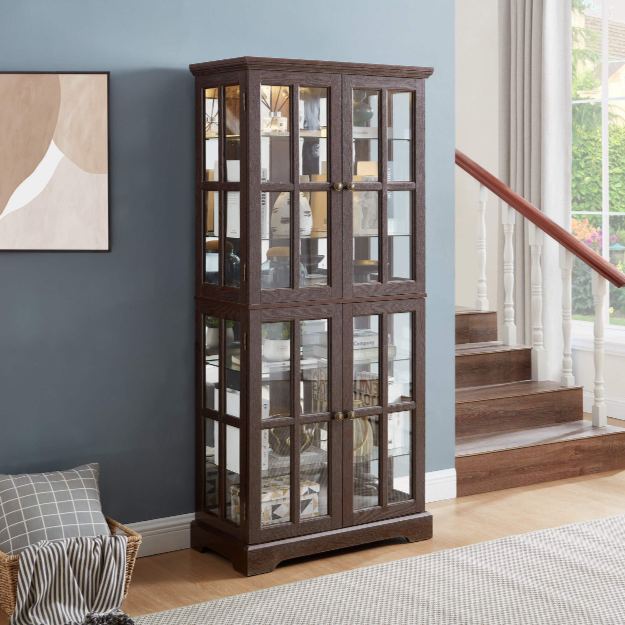 Red Barrel Studio® Curio Display Cabinet,Antique Display Cabinet With ...