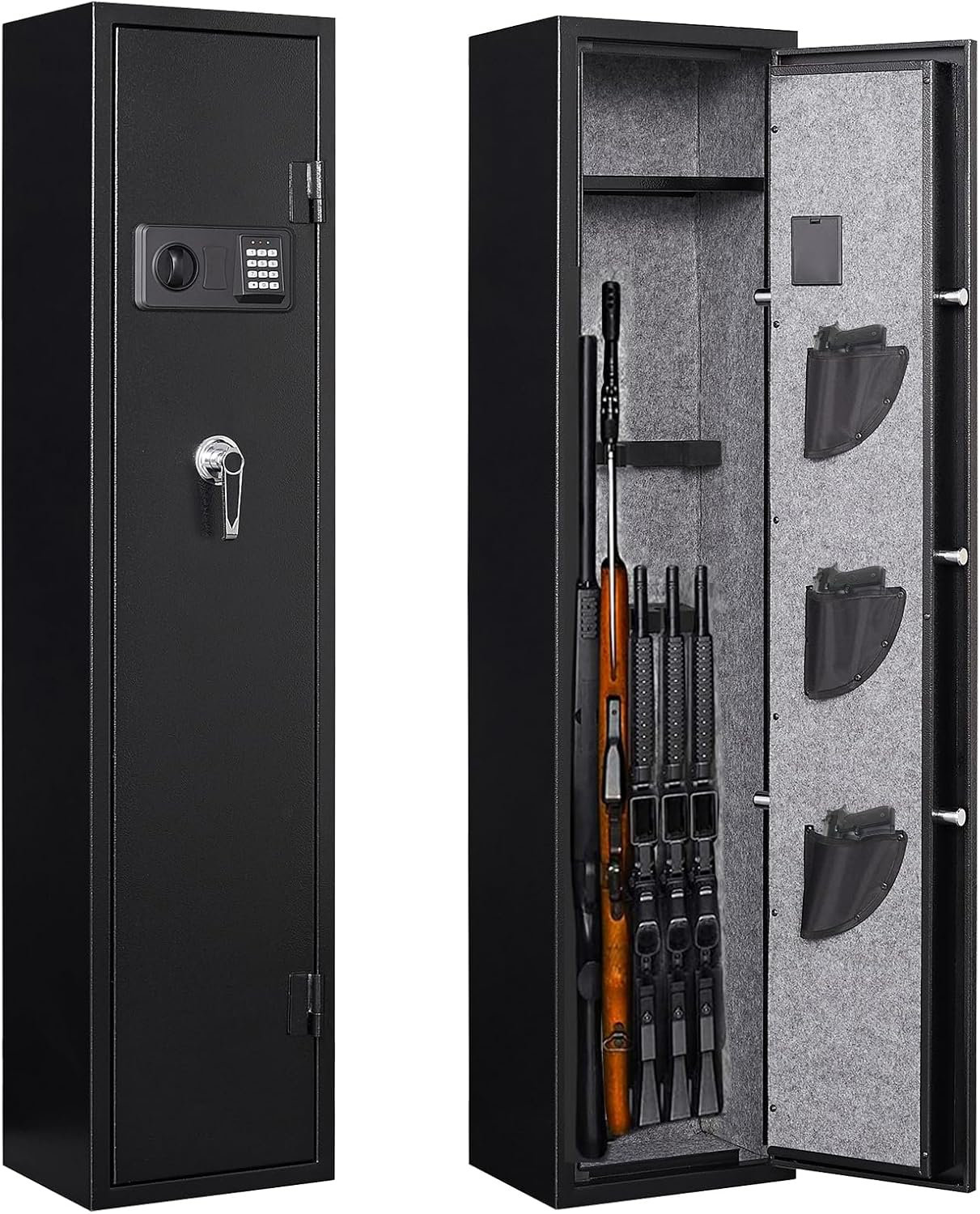 LIZEVINC 3-5 Gun Safes, Rifle Safe Long Gun Safe for Home, Quick & Easy ...
