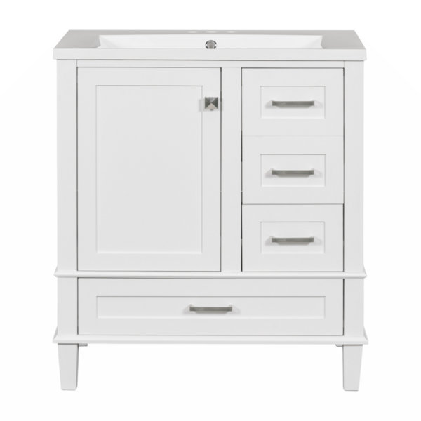 Winston Porter Onkar 18'' Single Bathroom Vanity with Solid Wood+MDF ...